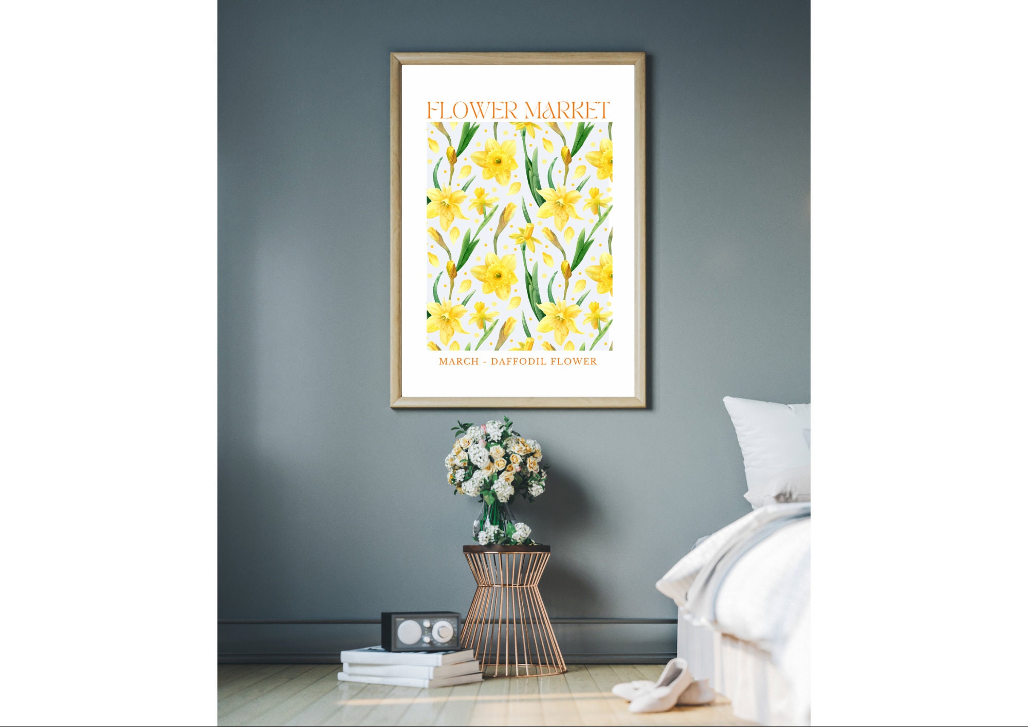 March Birth Month Flower Print Flower Market Print Flower Wall Art ...