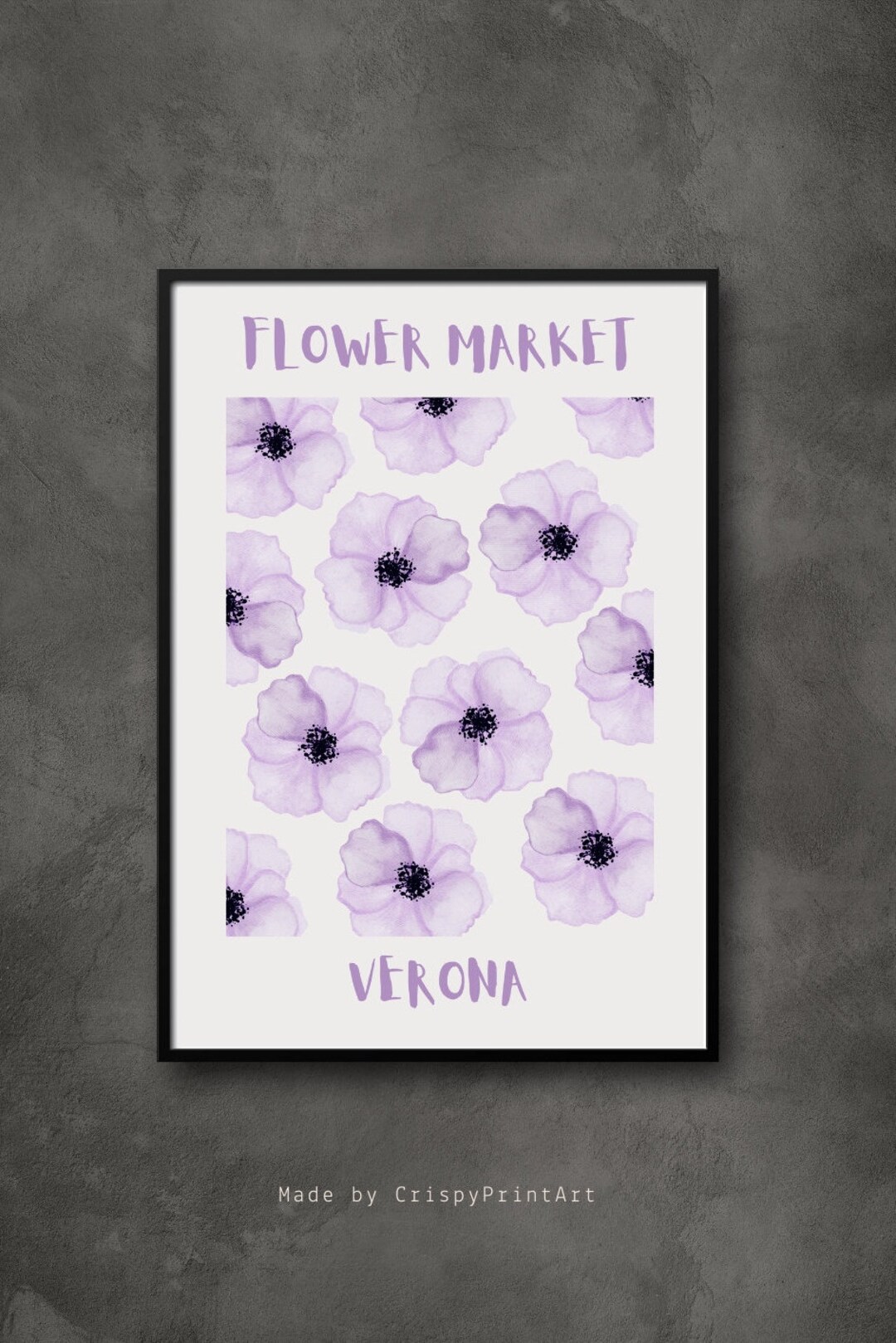 Verona Flower Market Art With Lilac Blossoms - Etsy