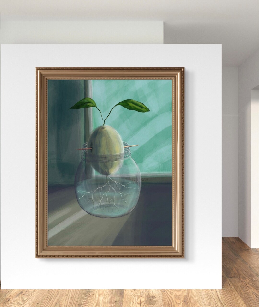 The Growth of Avocado Made by Acrylic Painting, Avocado Plant Growing ...