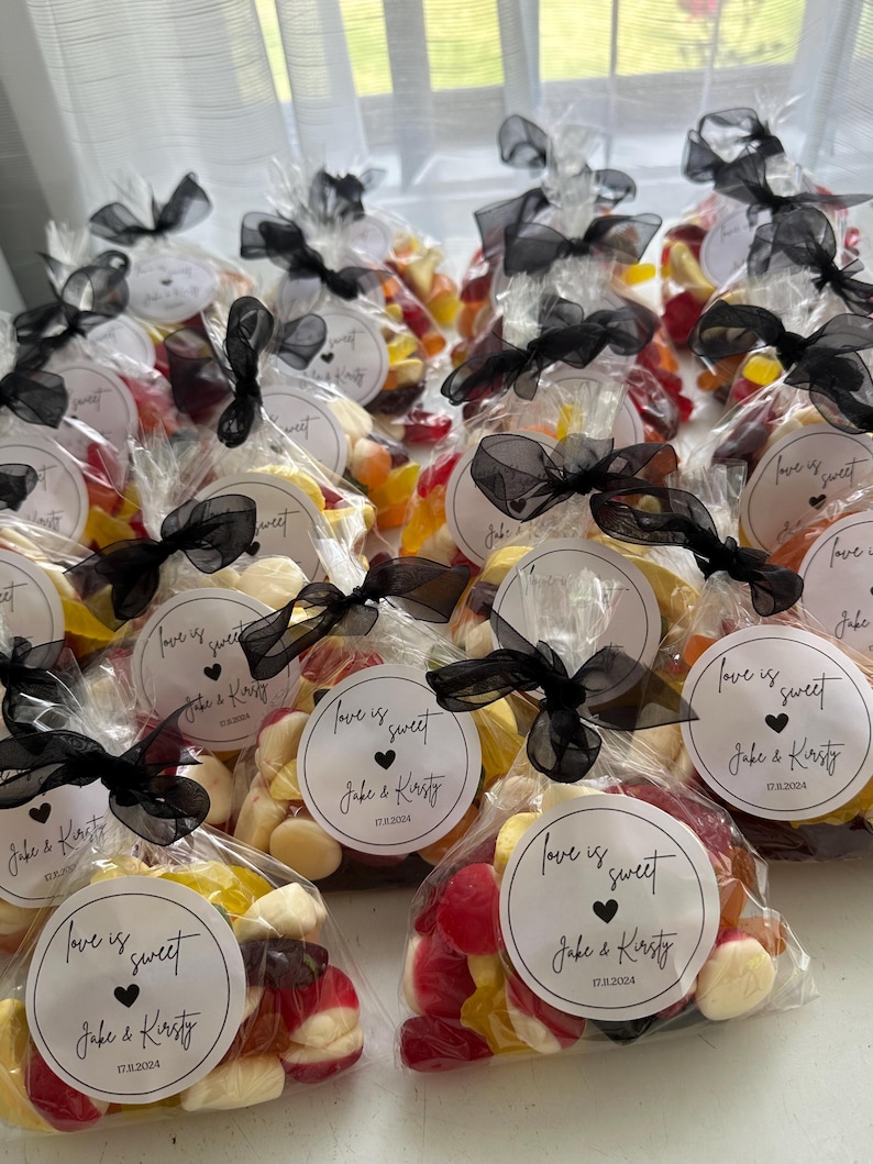 Personalised Lolly Bag Favours for Weddings, Bridal Showers, Baby ...