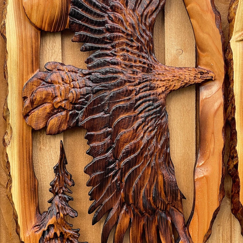 Eagle Wood Carving - Etsy
