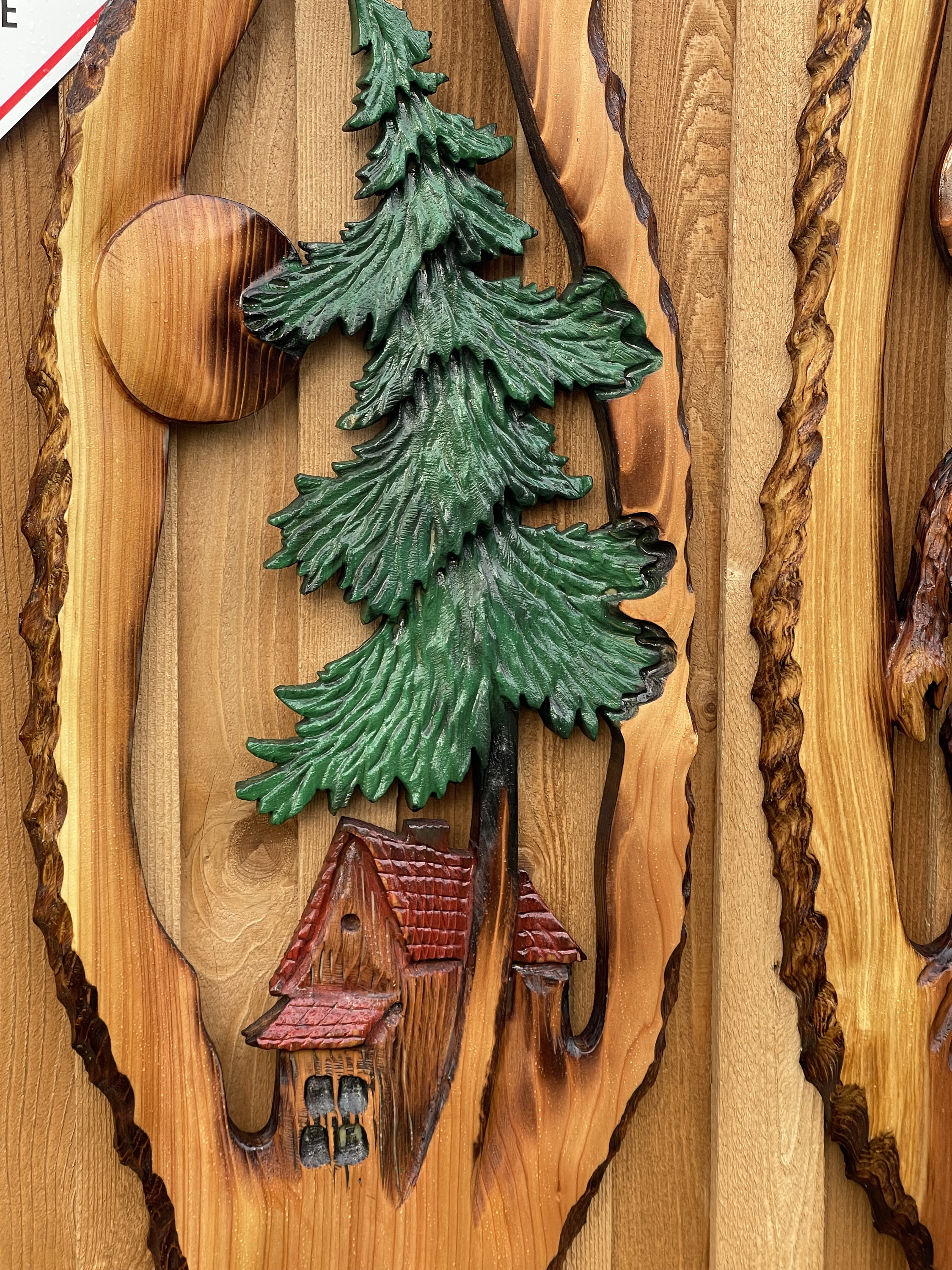 Tree Wood Art, Tree Wildlife Art Decor, Tree Wall Wood Chainsaw Tree ...