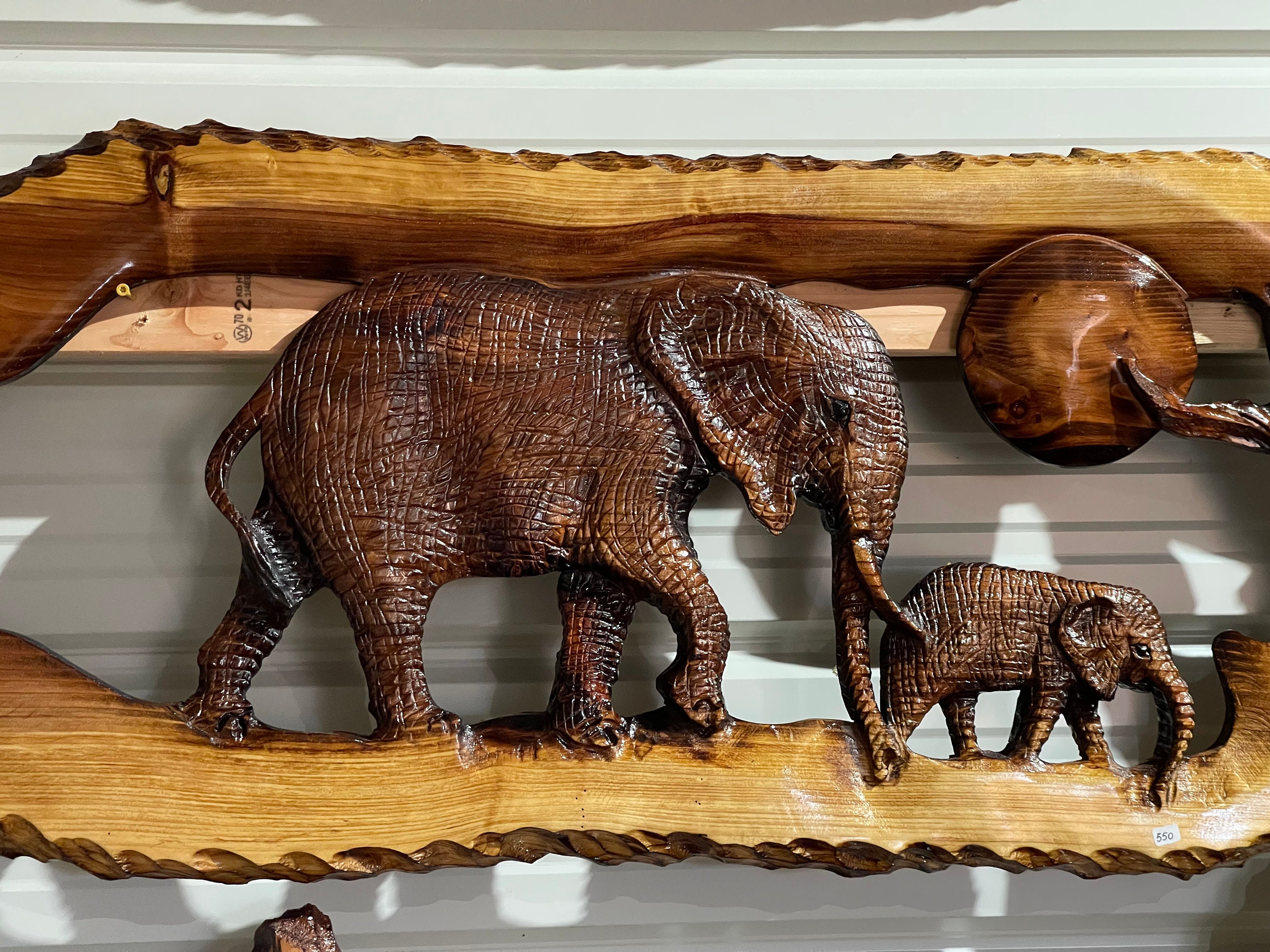 Chainsaw Elephant Carving, Elephant Wood Art, Elephant Wildlife Art ...