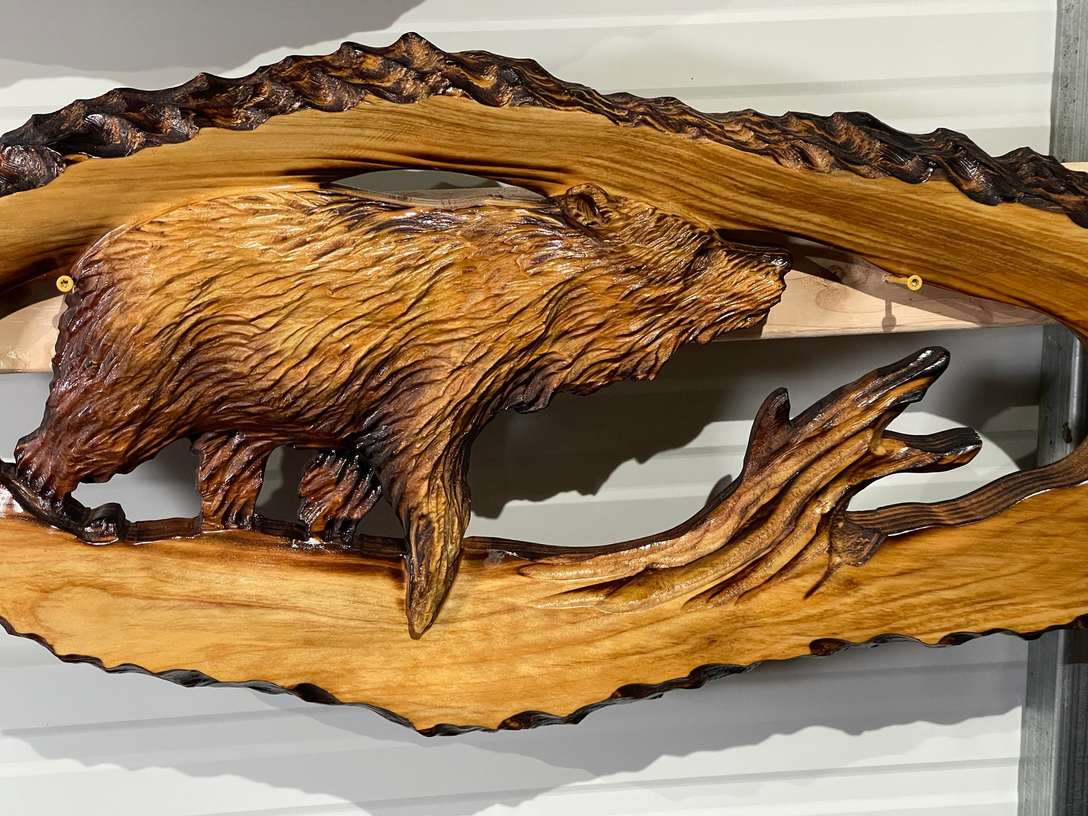 Rustic Cabin in the Woods Chainsaw Sculpture: Realistic Wildlife Home ...