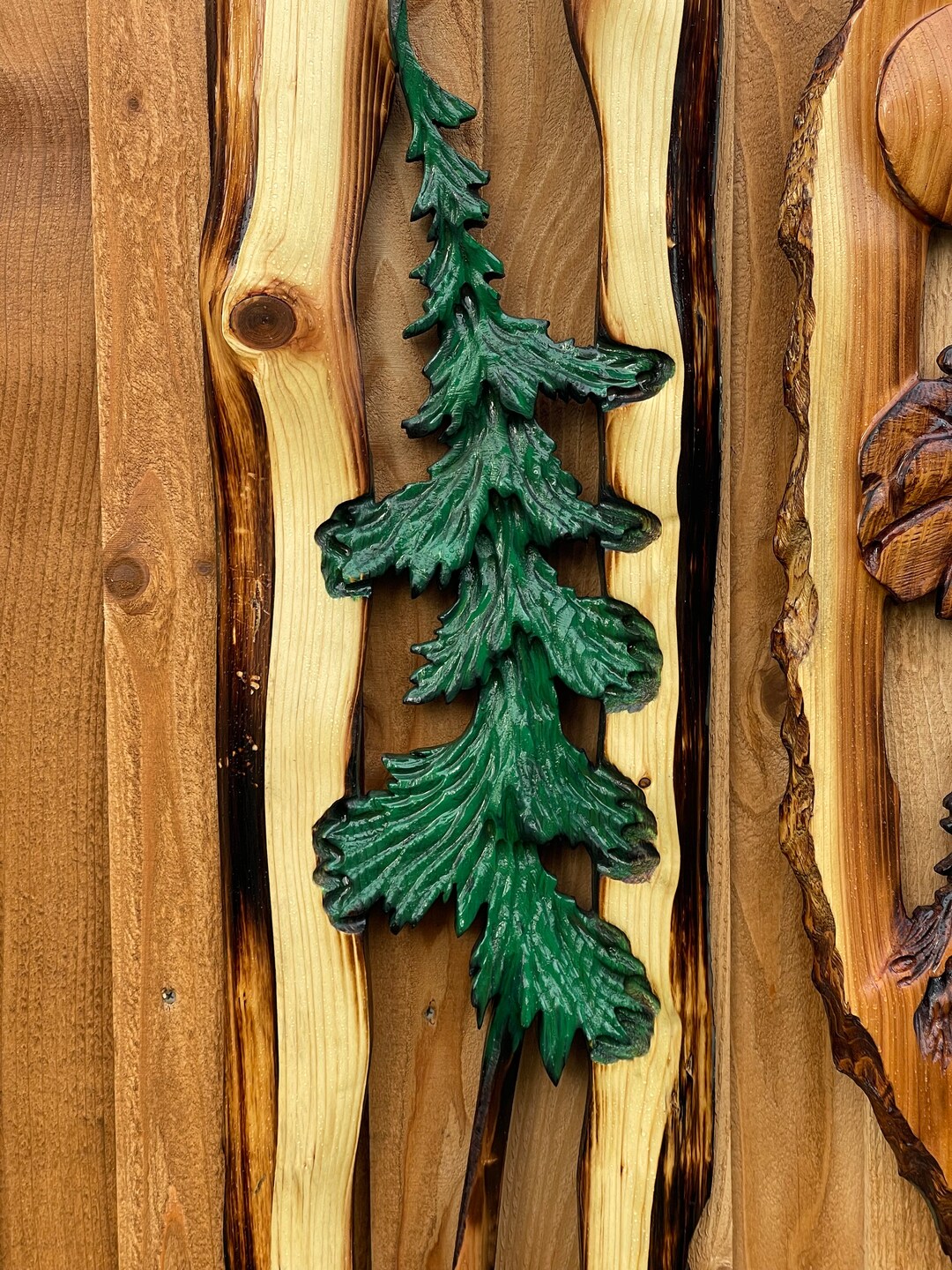 Tree Wildlife Art Decor Tree Wall Wood, Chainsaw Tree Carving, Tree ...