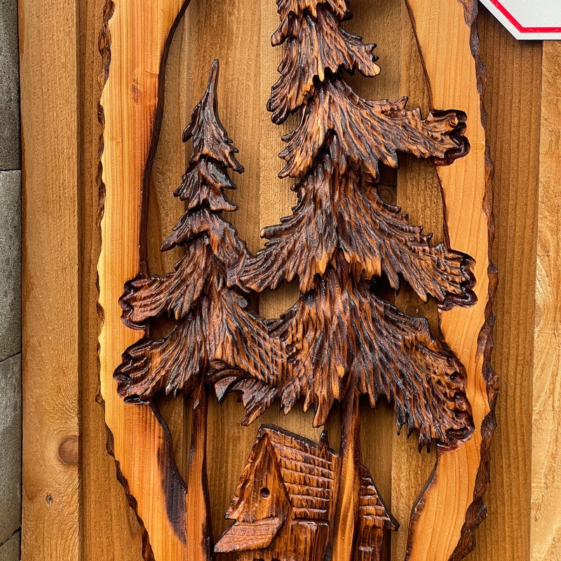 Carved Wood Tree - Etsy