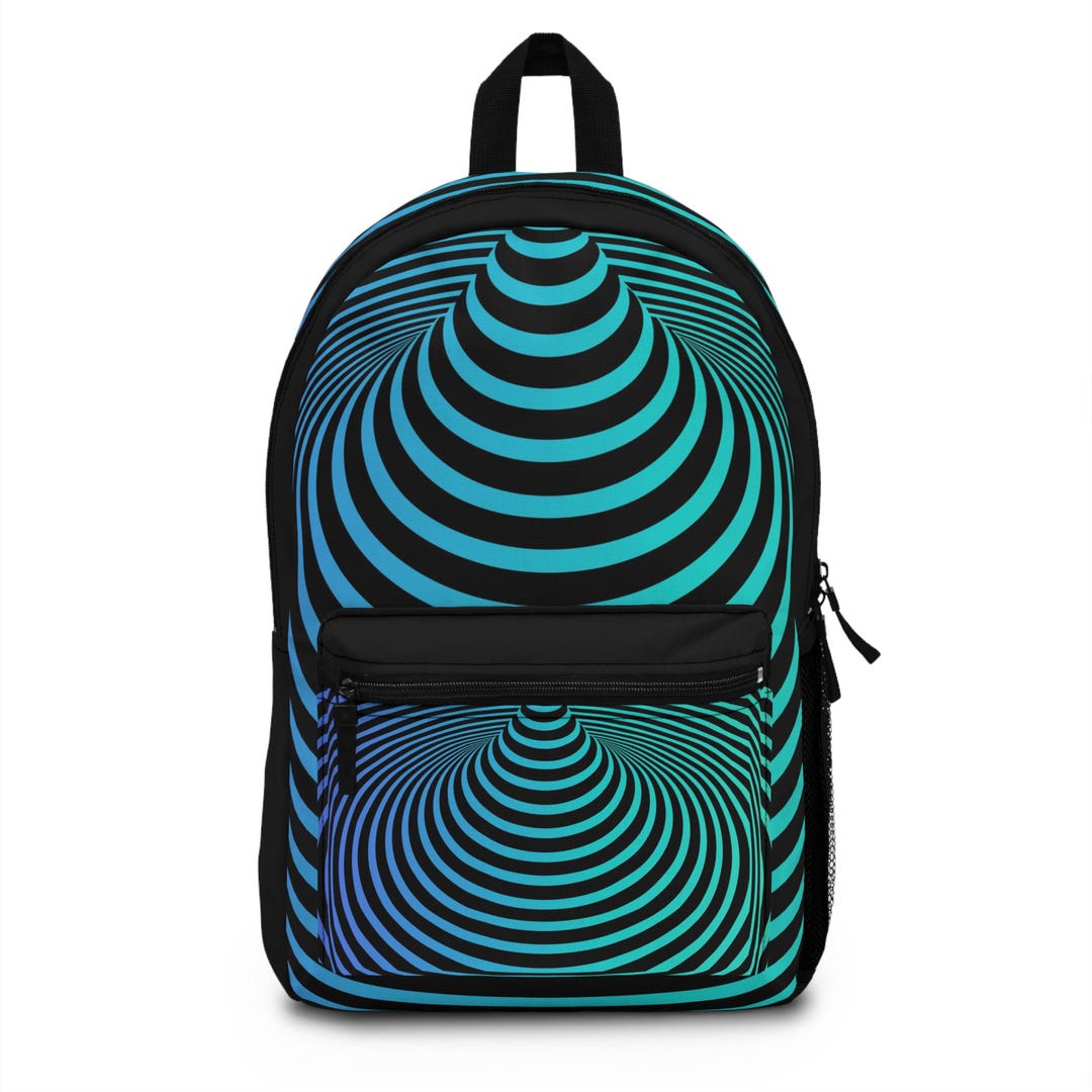 Trendy Spiral Print Backpack for Students, Stylish School Bag, Unique ...