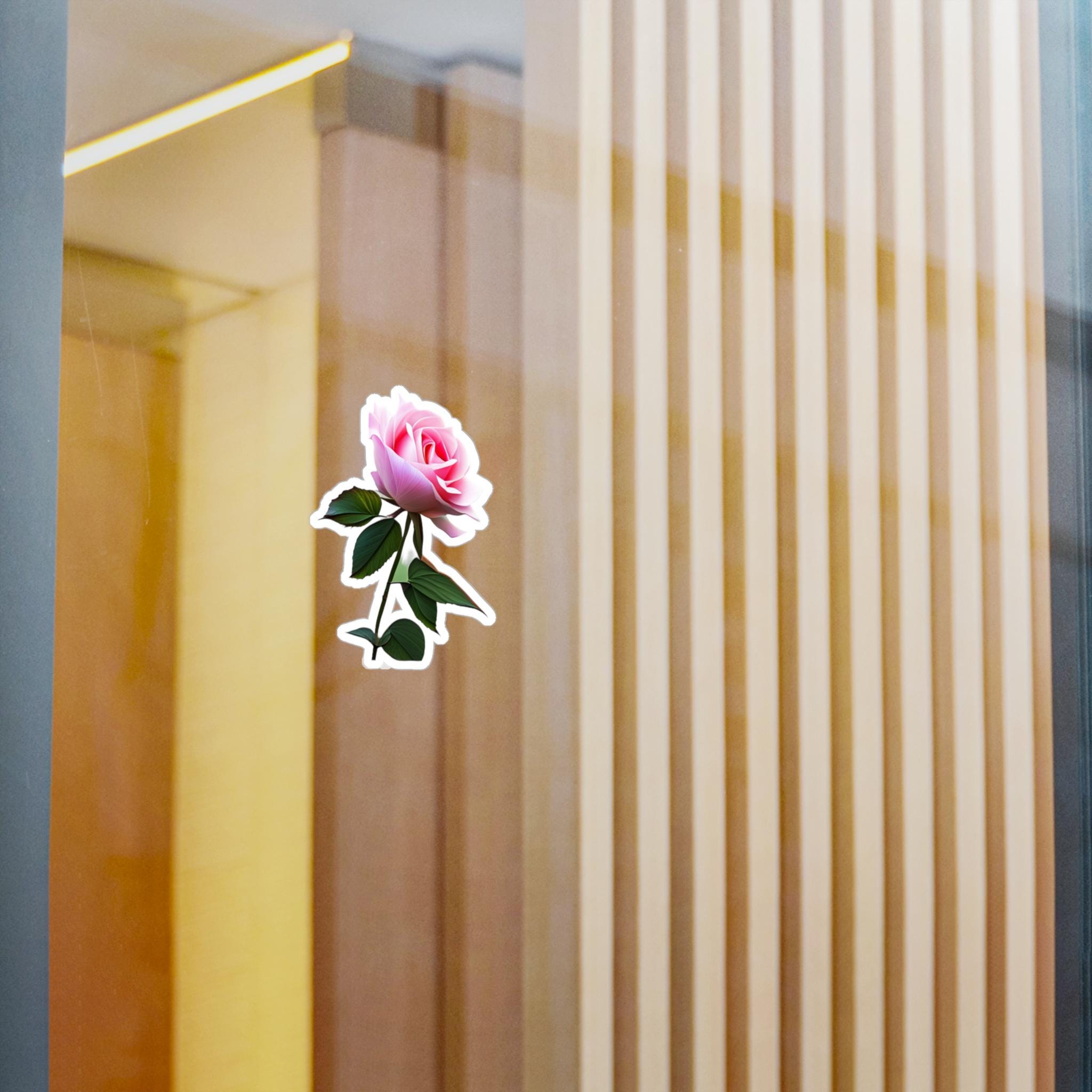 Pretty Pink Rose Decal Pink Rose Bloom Decal - Etsy