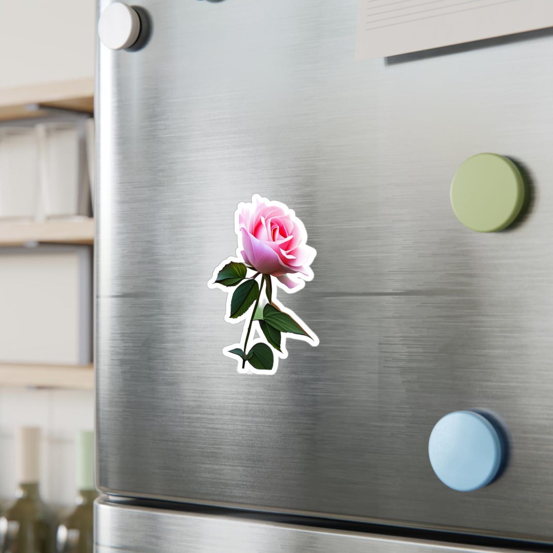 Pretty Pink Rose Decal Pink Rose Bloom Decal - Etsy
