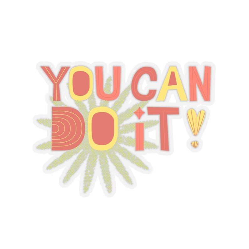 Affirmation Sticker // You Can Do It - Etsy