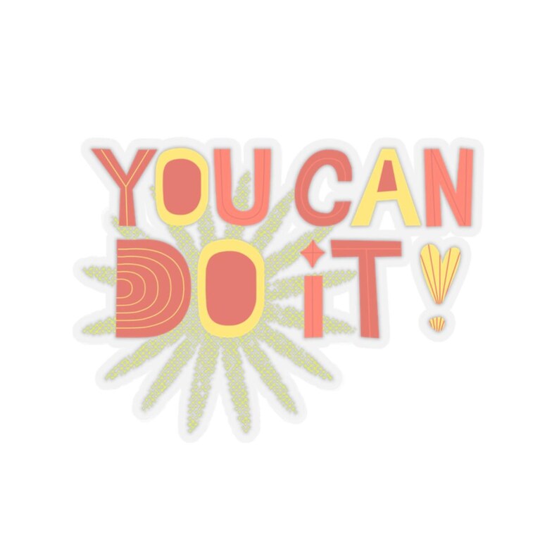 Affirmation Sticker // You Can Do It - Etsy