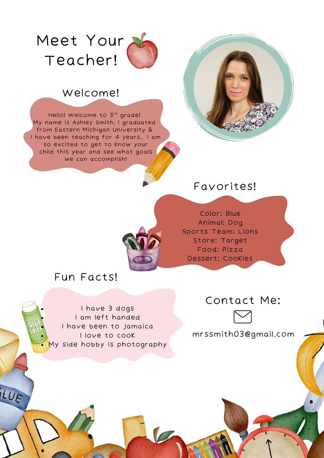 Editable Digital Back to School | Meet the Teacher Welcome Letter ...