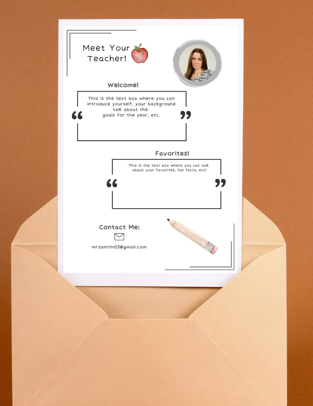 Editable LOW INK Meet the Teacher Flyer | Simple Black and White ...