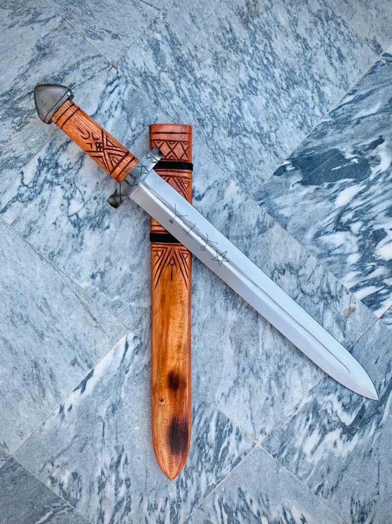 Hand Forged Custom Viking Sword, Medieval Viking Sword, Replica Viking ...