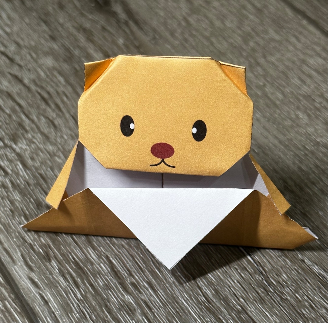 Teddy Bear Origami Printable - Etsy