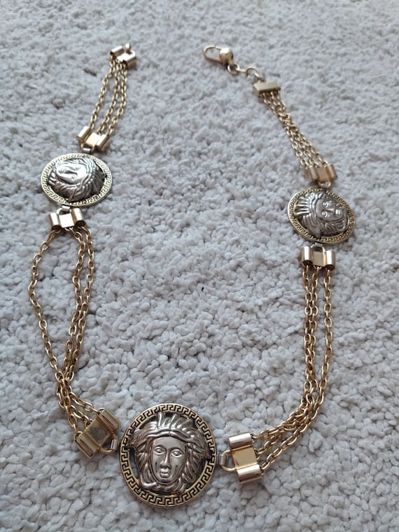 Gianni Versace 80's VTG Iconic Medusa Coin Chain Belt… - Gem