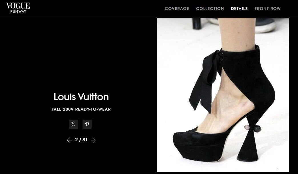 Louis Vuitton CANCAN Hourglass Runway Suede Cinched Pearl Louis Vuitton CANCAN Hourglass Runway Suede Cinched Pearl