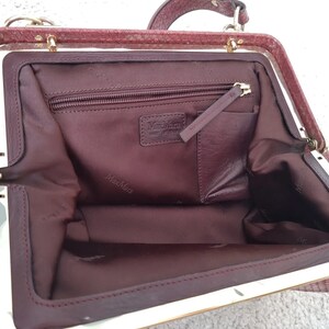 Max Mara Italy Vintage Womens Burgundy Snakeskin Python Print Patent ...