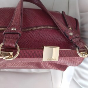 Max Mara Italy Vintage Womens Burgundy Snakeskin Python Print Patent ...