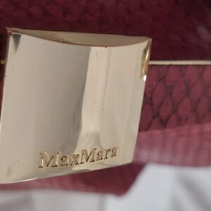 Max Mara Italy Vintage Womens Burgundy Snakeskin Python Print Patent ...
