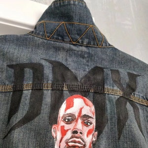 DMX Ruff Ryders Acrylic Art Paint Jean Jacket Hip Hop Rap Hype Flesh ...