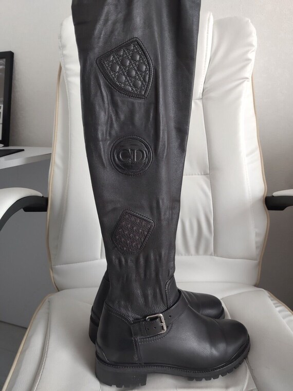 CHRISTIAN DIOR CD Cannage Thigh High Over The Knee Ri… - Gem