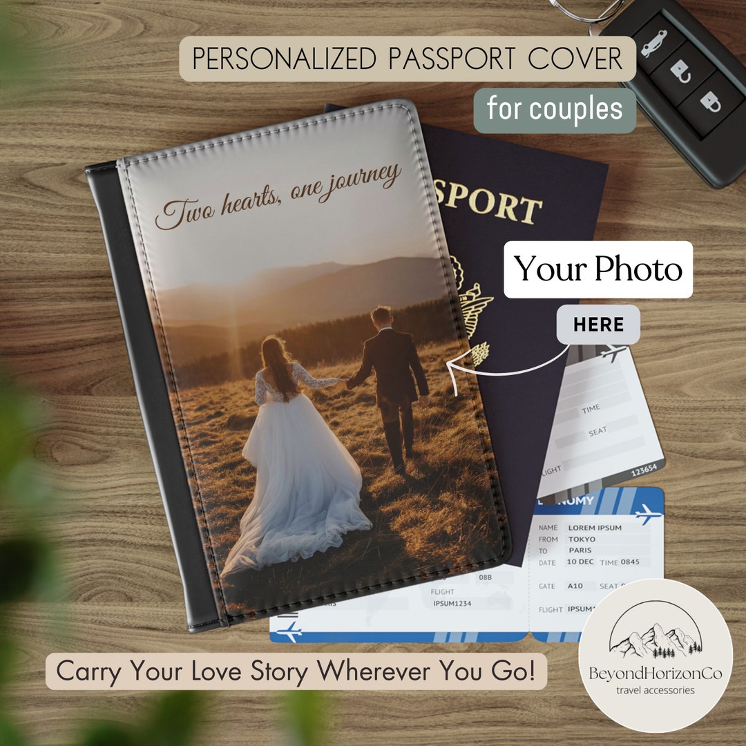 Personalized Couple Photo Passport Cover Custom Passport Holder ...