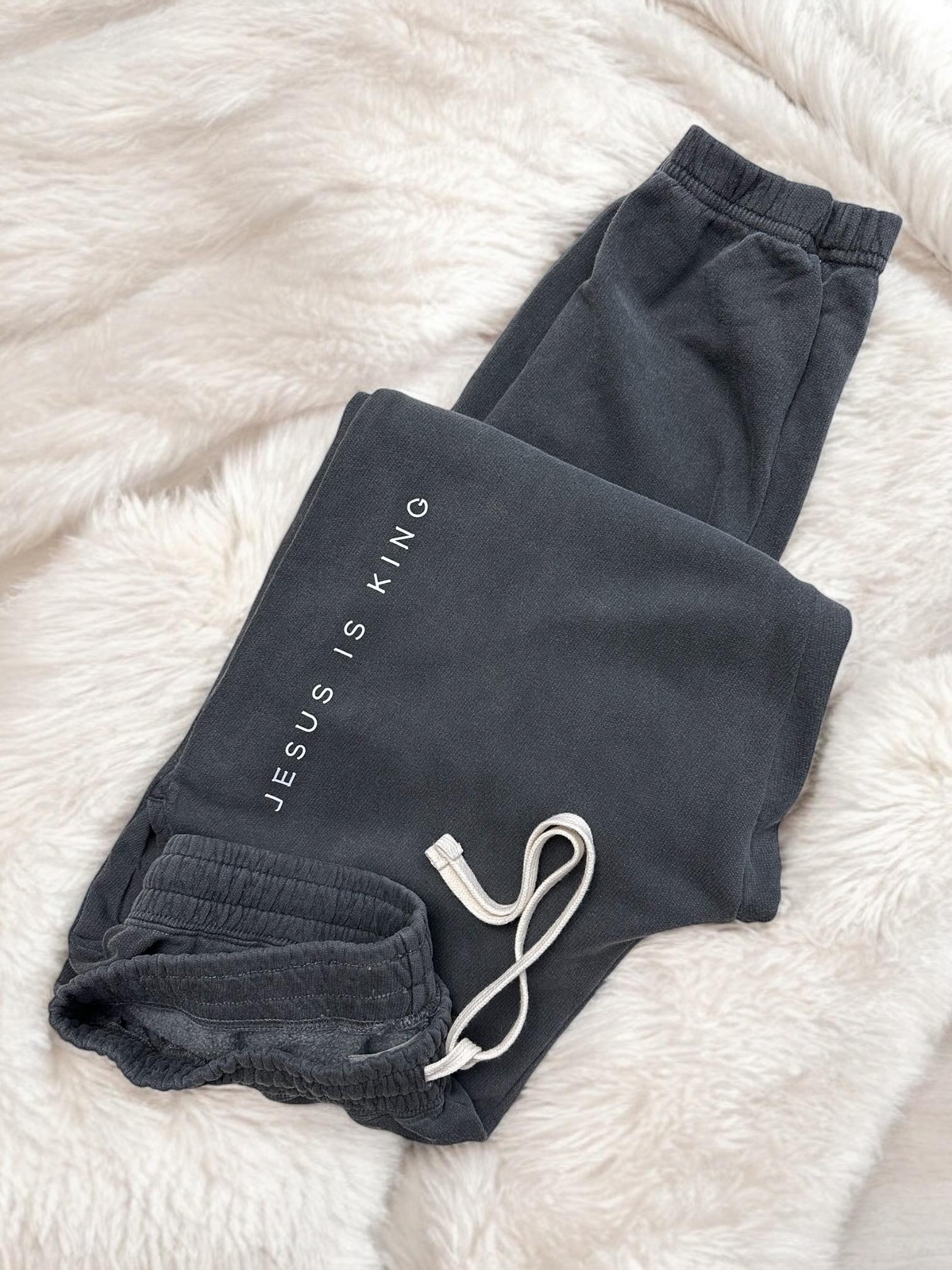 Jesus is King Sweatpants Christian Comfort Colors® 1469 Lightweight ...