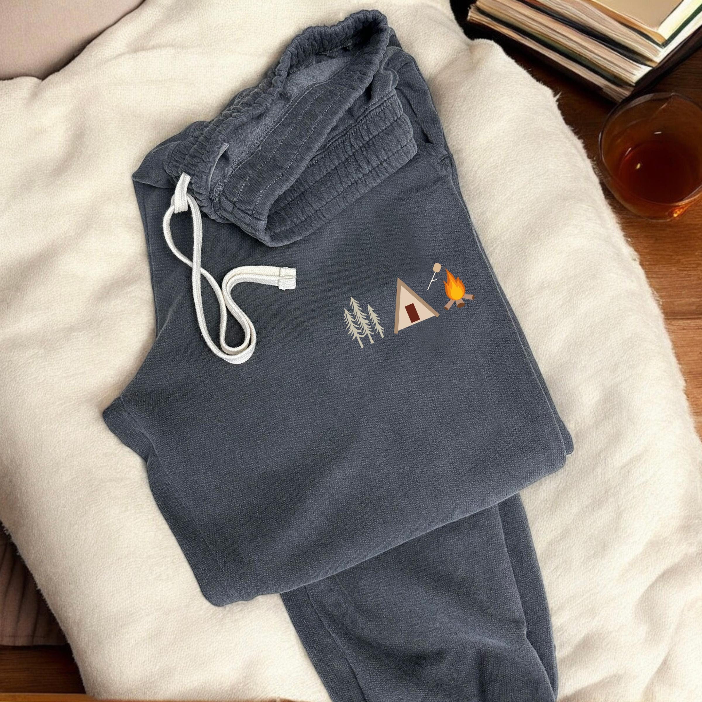 A-frame Cabin Sweatpants Camping Comfort Colors Sweatpants Hiker Gift ...