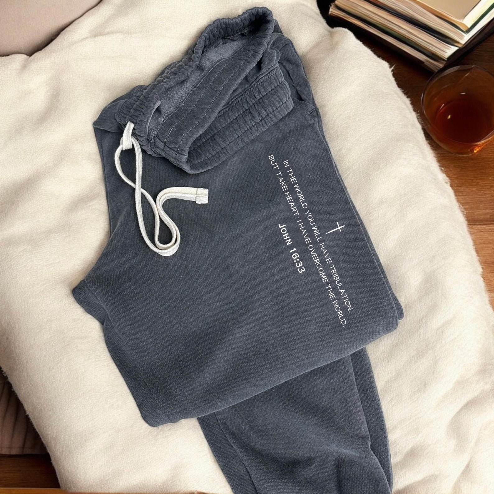 Christian Bible Verse Sweatpants Scripture Comfort Colors Fleece ...