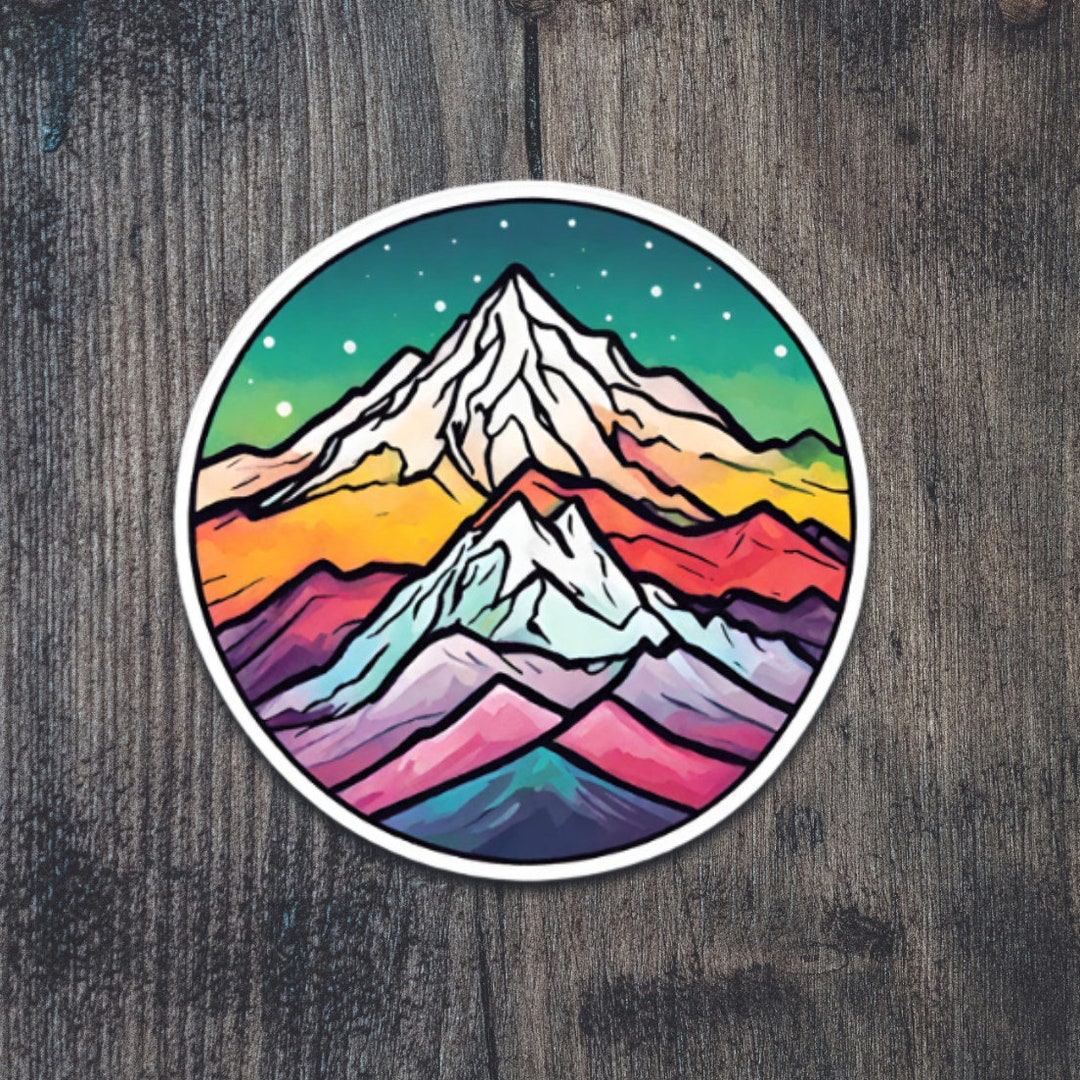 Mountain Sticker - Etsy