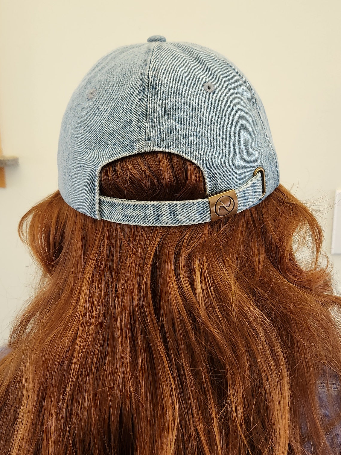 Hand Painted Baseball Cap Hat, Light Denim With Pastel Floral - Etsy
