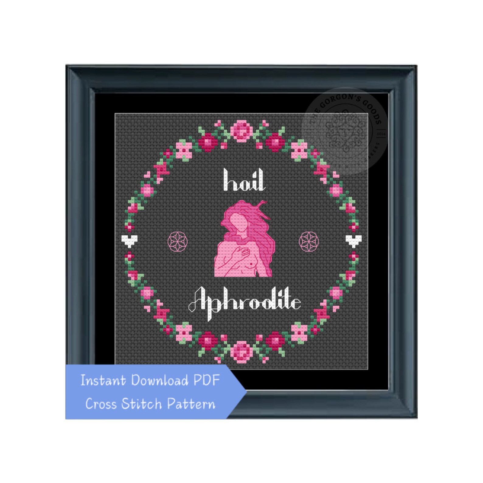 Aphrodite Goddess Cross Stitch Pattern - DIGITAL PATTERN - Greek ...
