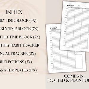 Time Block Bullet Journal, Minimalist Daily Planner (PDF) - Etsy