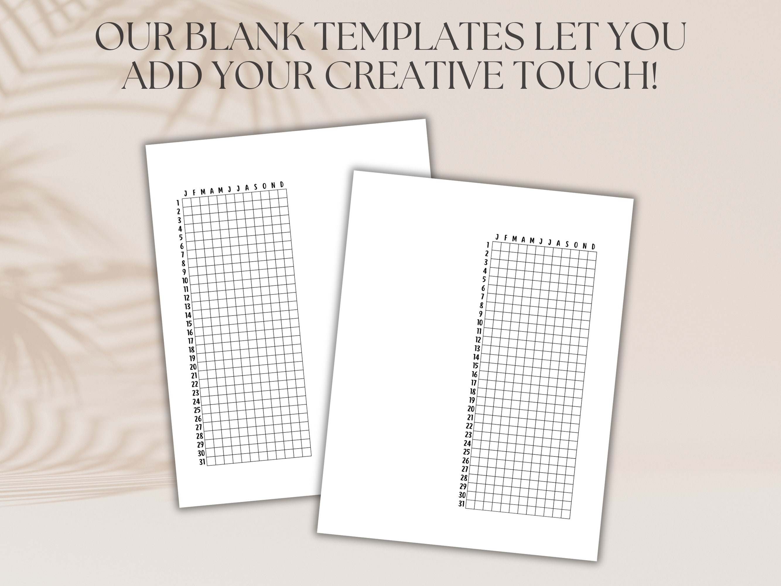 Yearly Habit Tracker, Year in Pixels, Printable Tracker, Journal ...