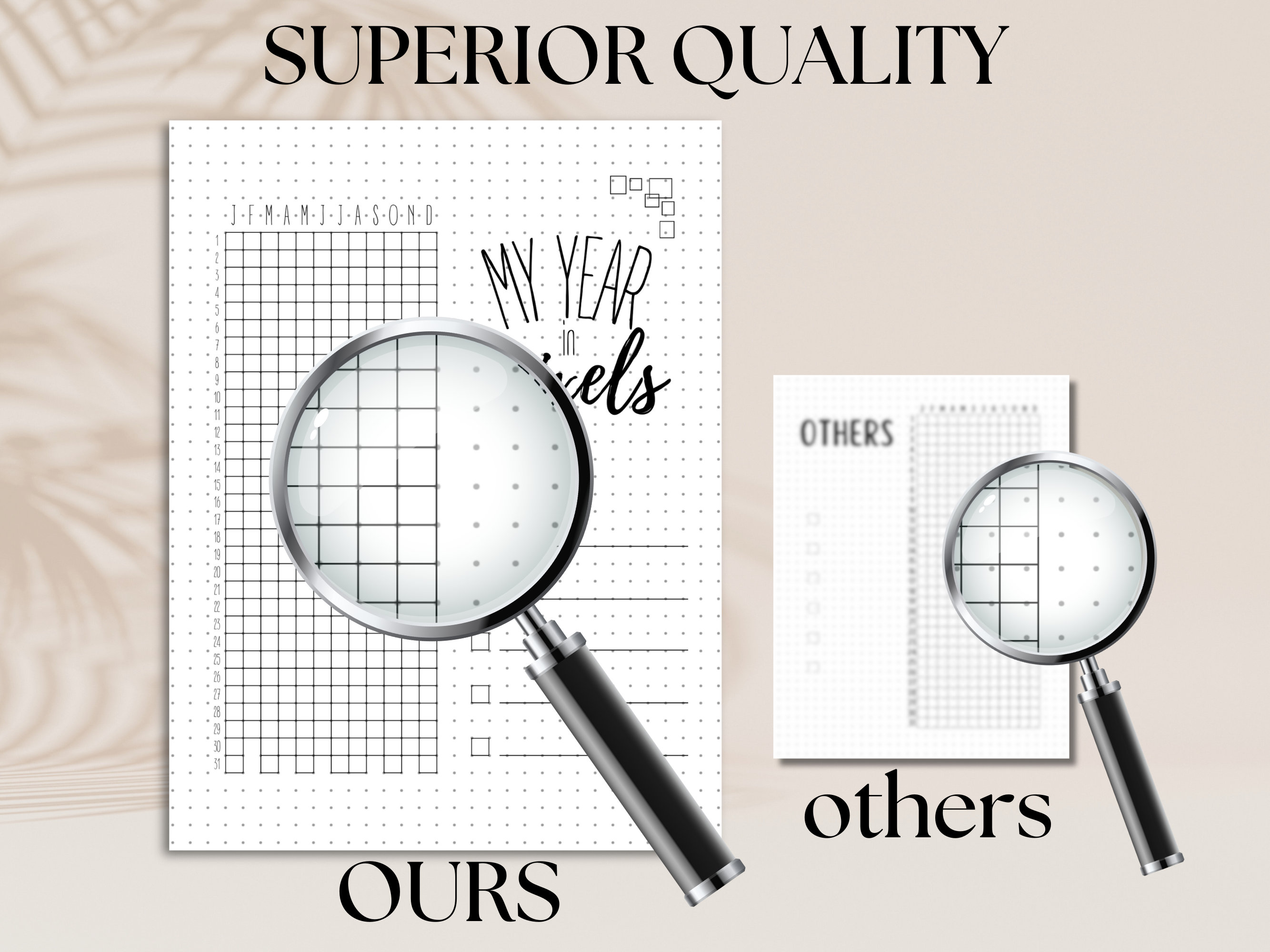 Bullet Journal imprimible, plantilla Bujo, páginas de Bullet Journal ...