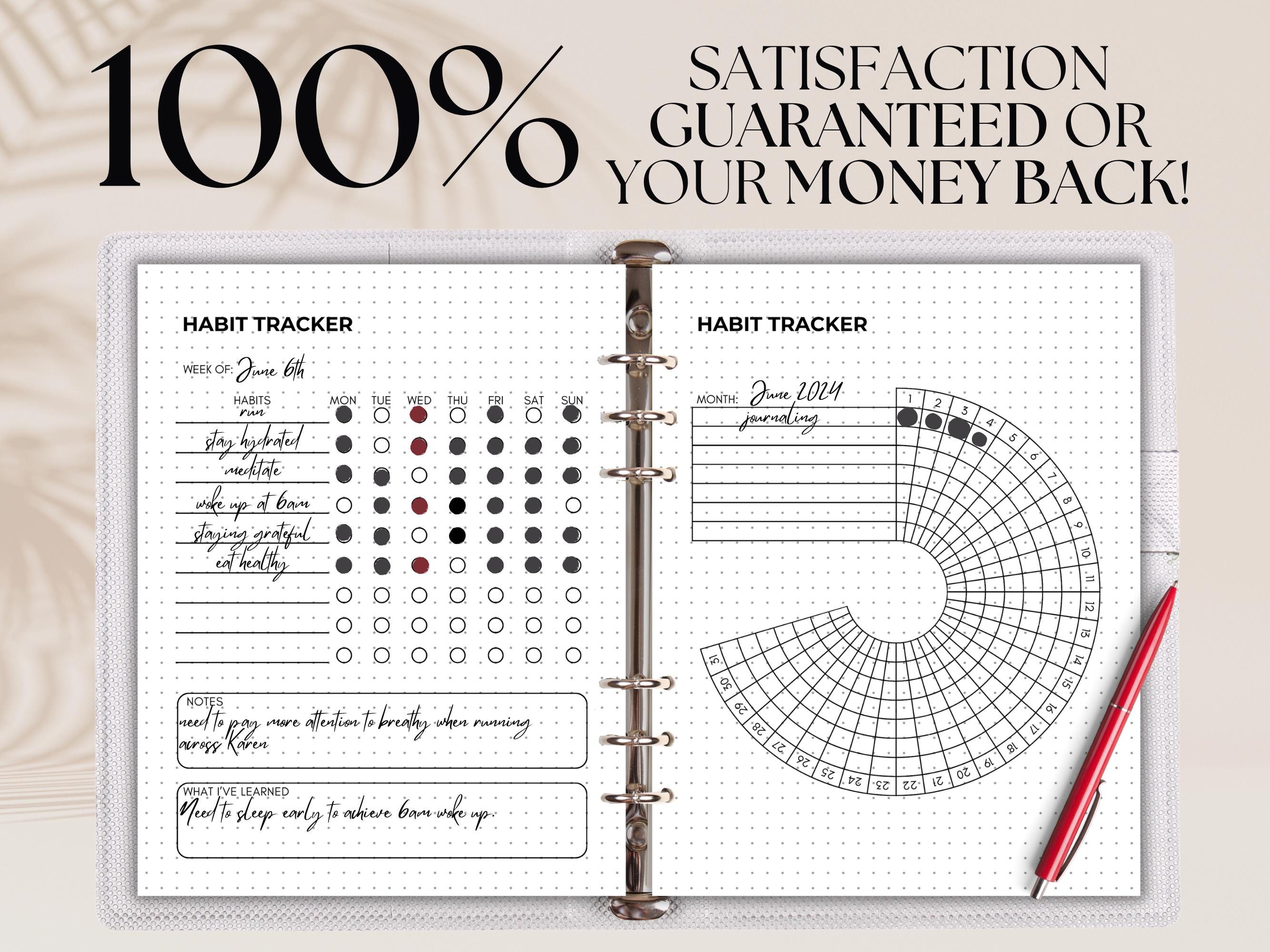 Printable Bullet Habit Tracker, Habit Journal, Habit Planner, Weekly ...