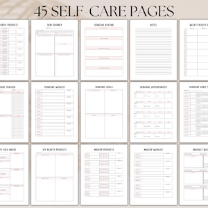 Self Care Journal Printable: Wellness, Mindfulness, Mood Tracker ...