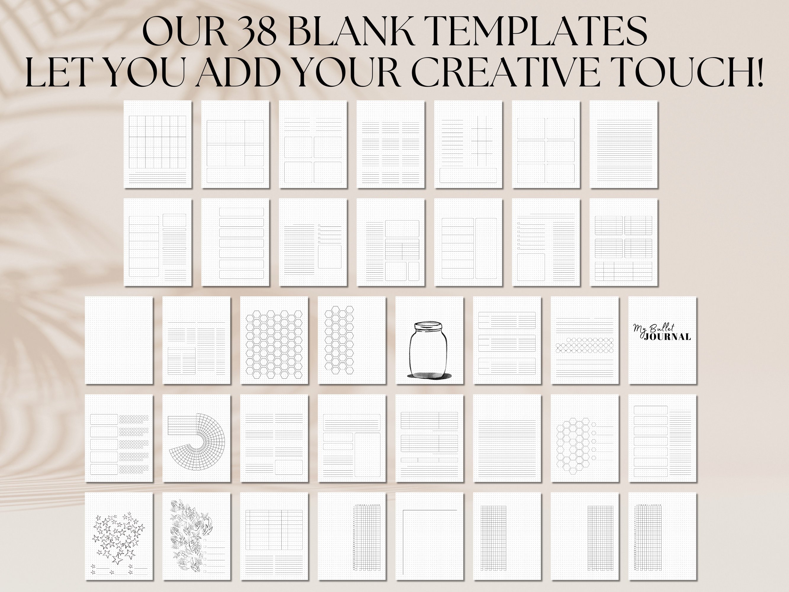 Printable Bullet Journal, Bujo Template, Bullet Journal Pages, Daily ...