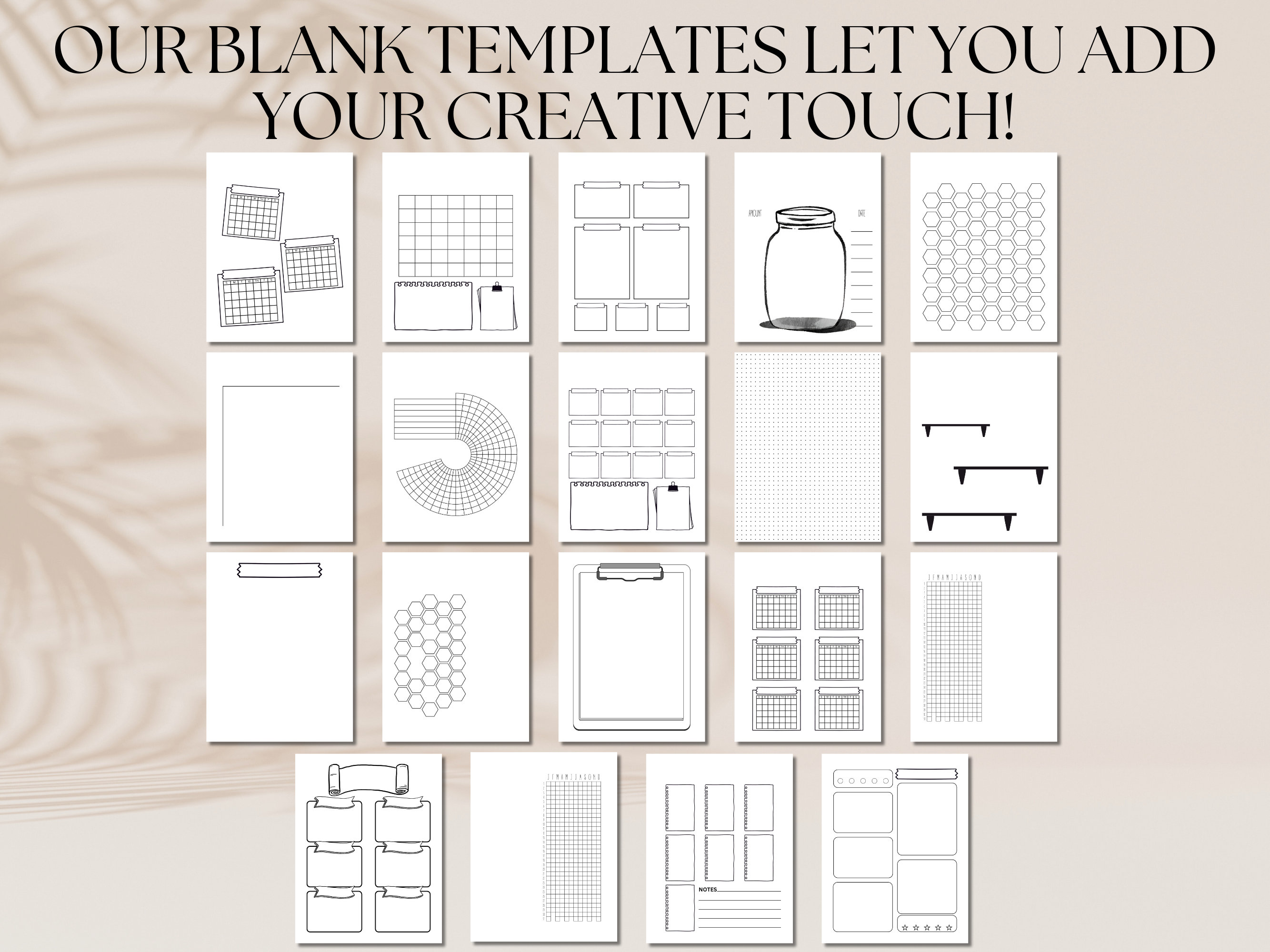 Bullet Journal imprimible, plantilla Bujo, páginas de Bullet Journal ...