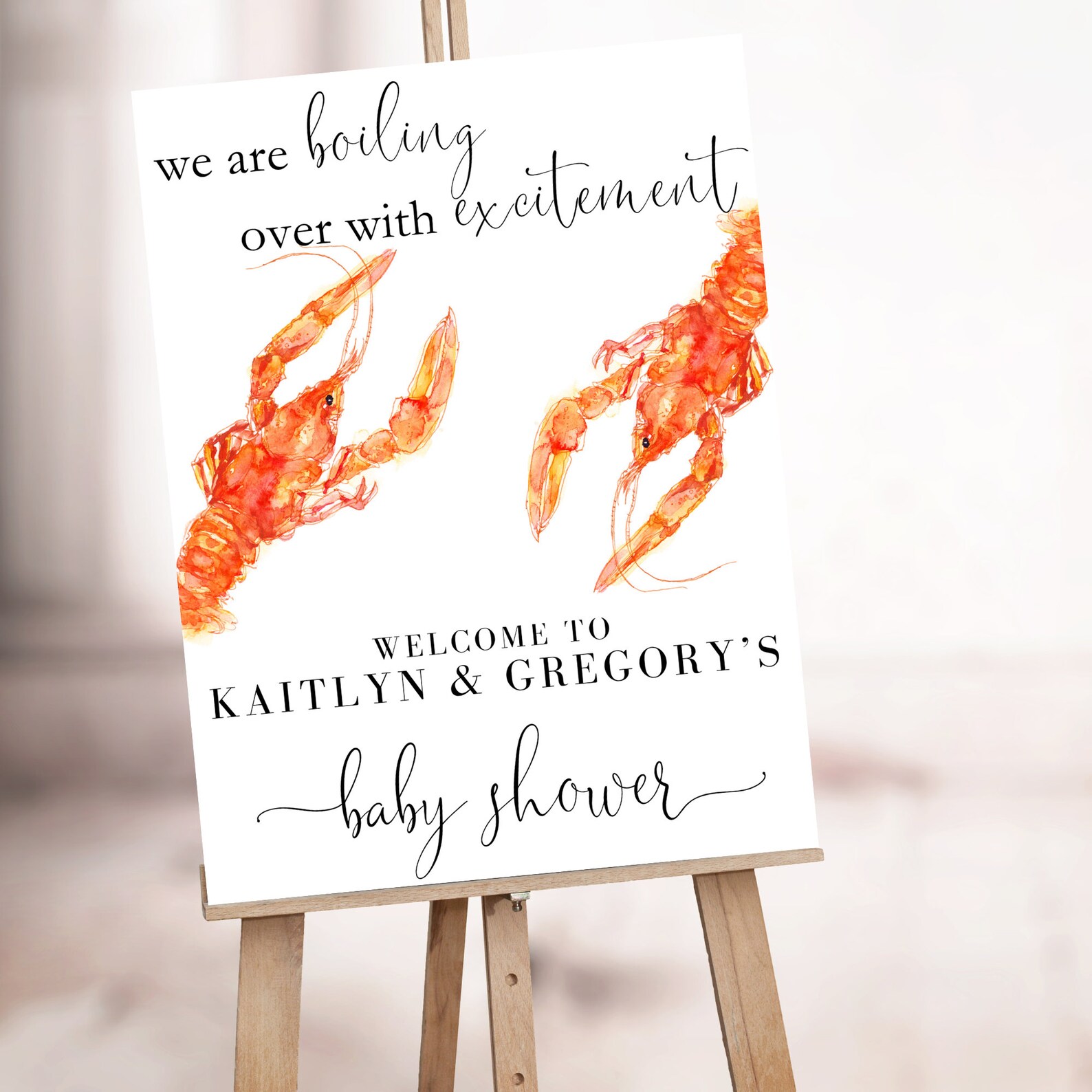Crawfish Baby Shower, Crawfish Boil Banner, Crawfish Sign, Crawfish ...