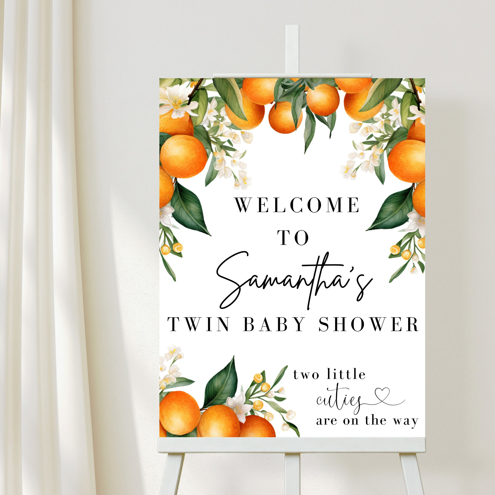 Two Little Cuties Baby Shower Signs, Two Little Cuties Sign, Two Little ...