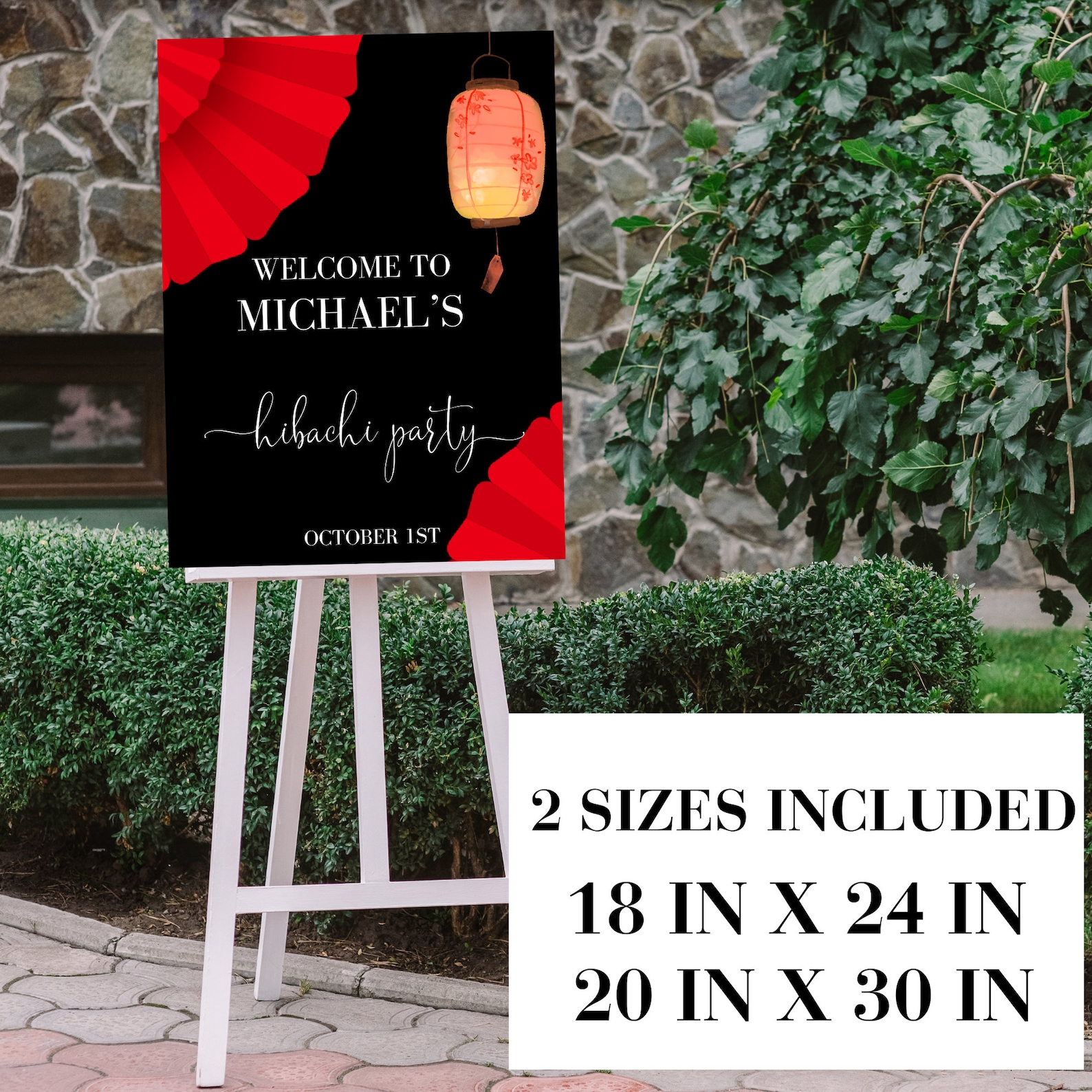 Hibachi Party, Hibachi Party Welcome Sign, Hibachi Birthday Party ...