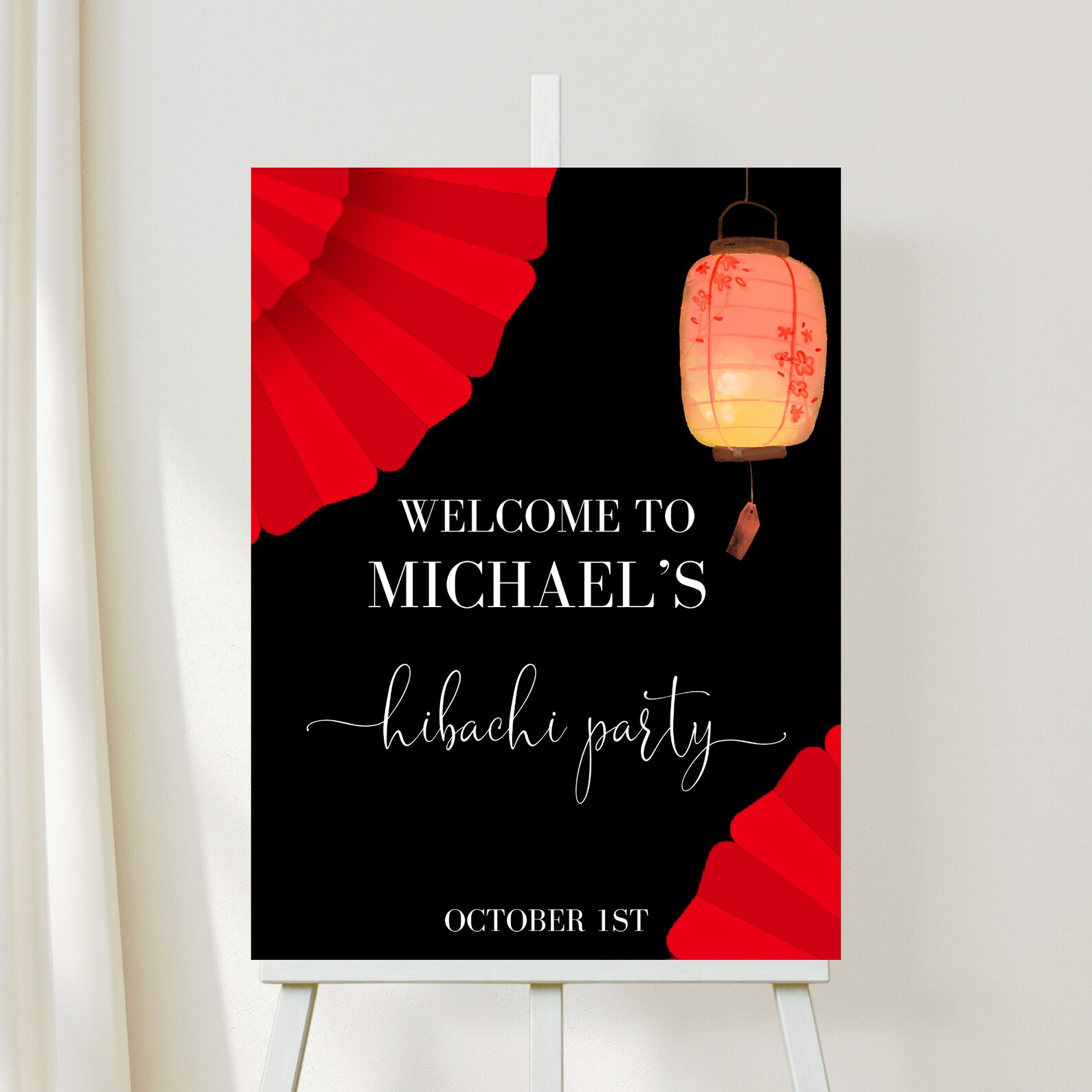 Hibachi Party, Hibachi Party Welcome Sign, Hibachi Birthday Party ...