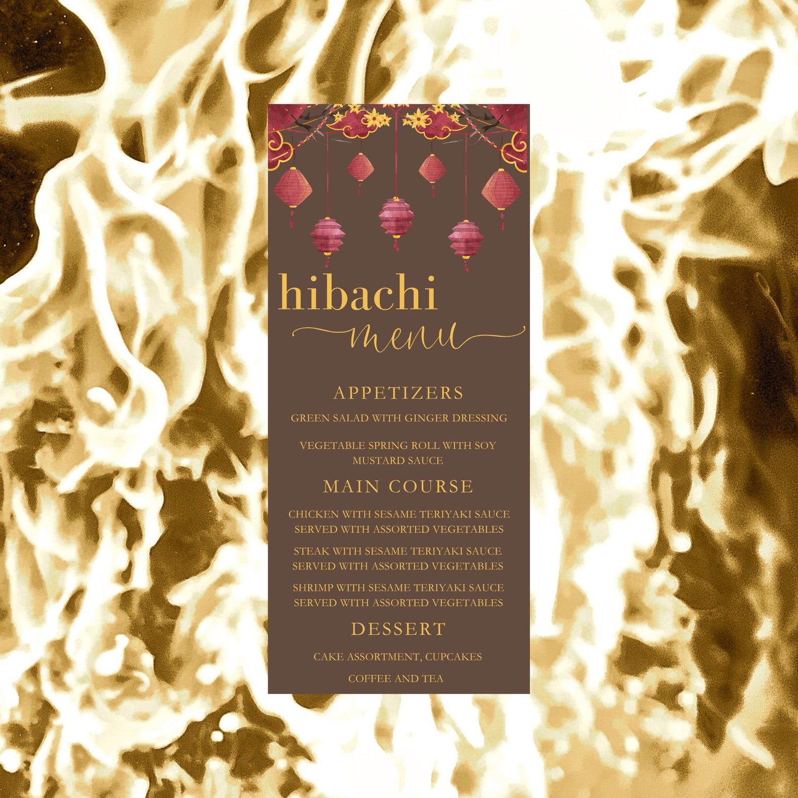 Hibachi Menu, Hibachi Party Menu, Hibachi Dinner Menu, Hibachi Party ...