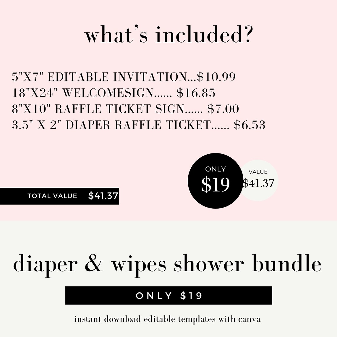 Diaper and Wipes Invitation, Diaper and Wipes Raffle Card, Diaper and ...