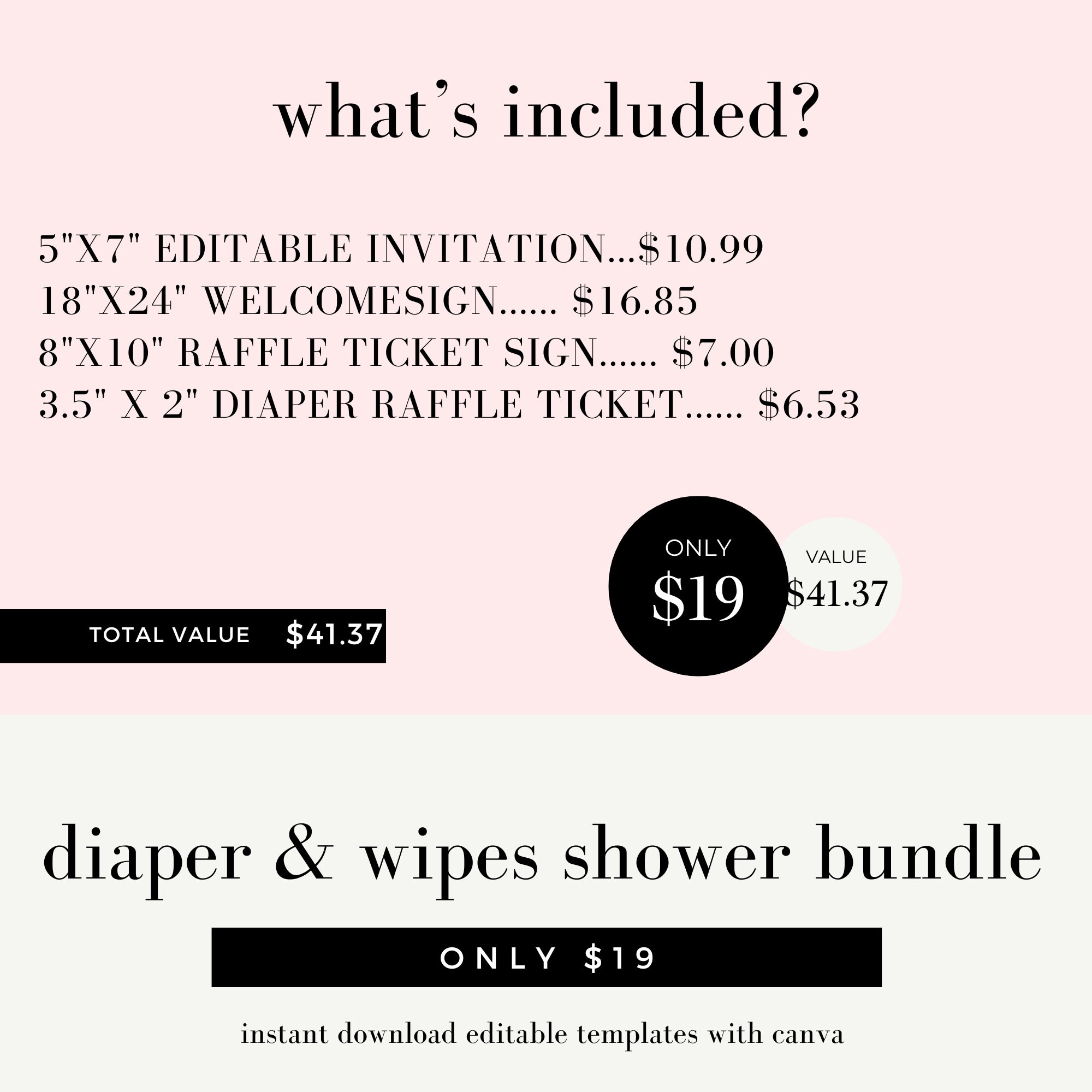 Diaper and Wipes Invitation, Diaper and Wipes Raffle Card, Diaper and ...