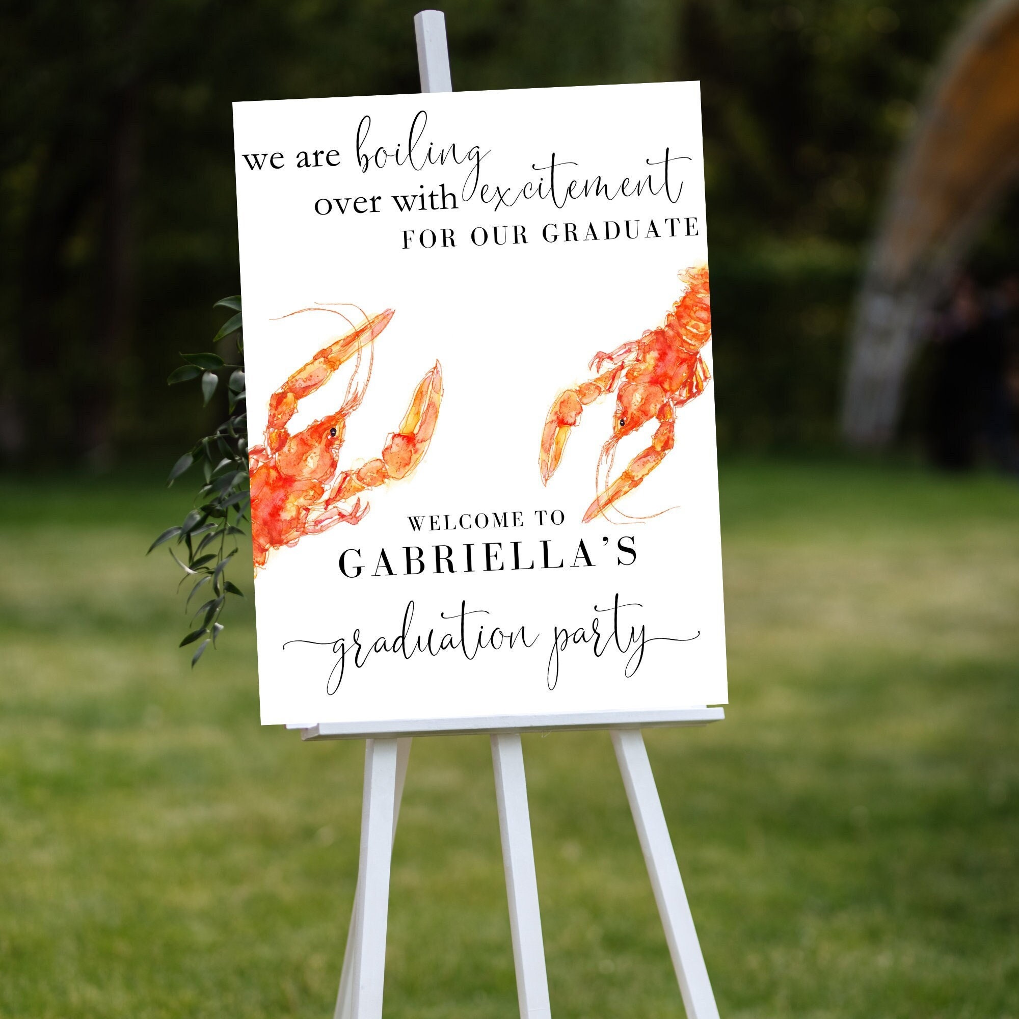 Crawfish Graduation Decorations, Crawfish Graduation Party, Seafood ...