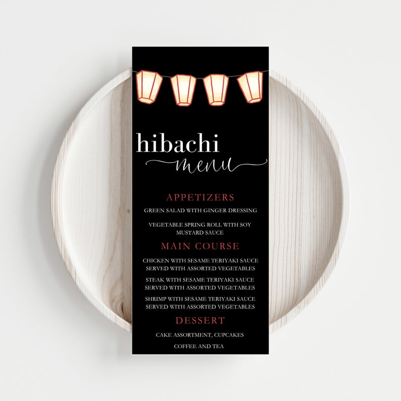 Hibachi Menu, Hibachi Party Menu, Hibachi Dinner Menu, Hibachi Party ...