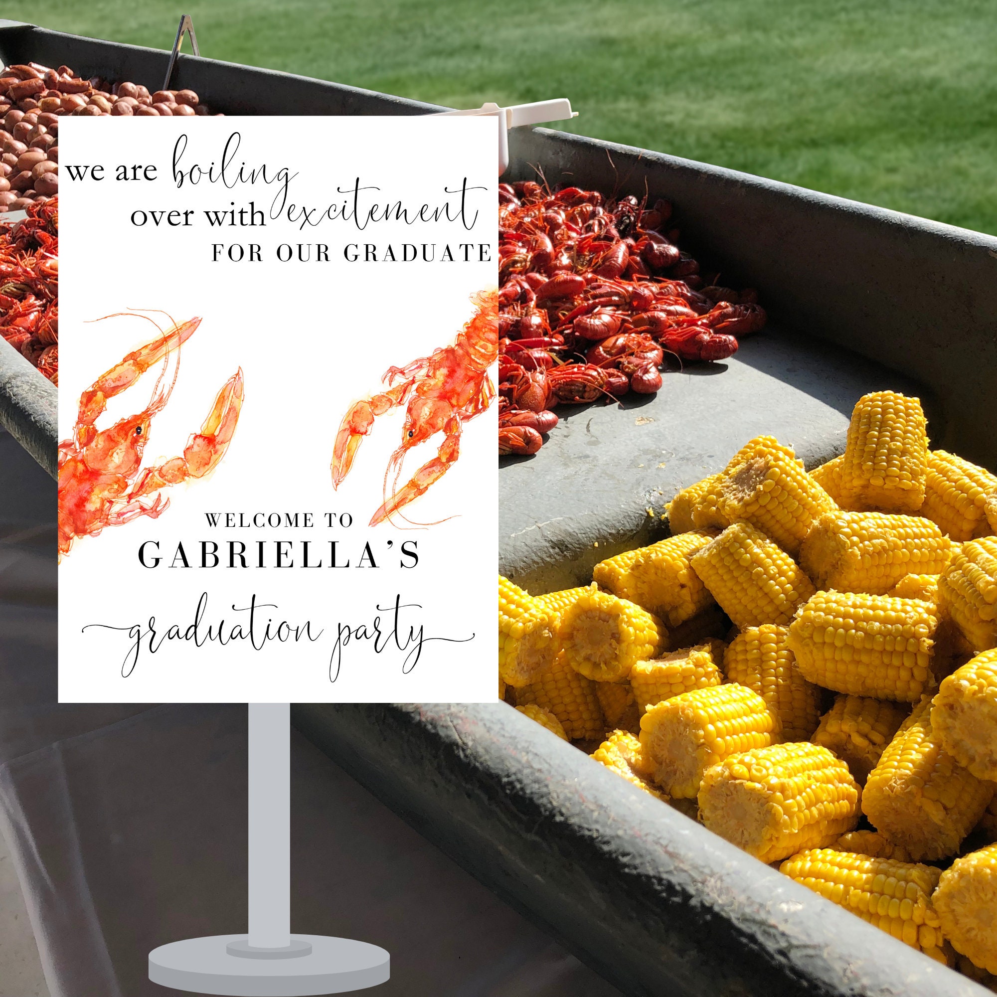 Crawfish Graduation Decorations, Crawfish Graduation Party, Seafood ...
